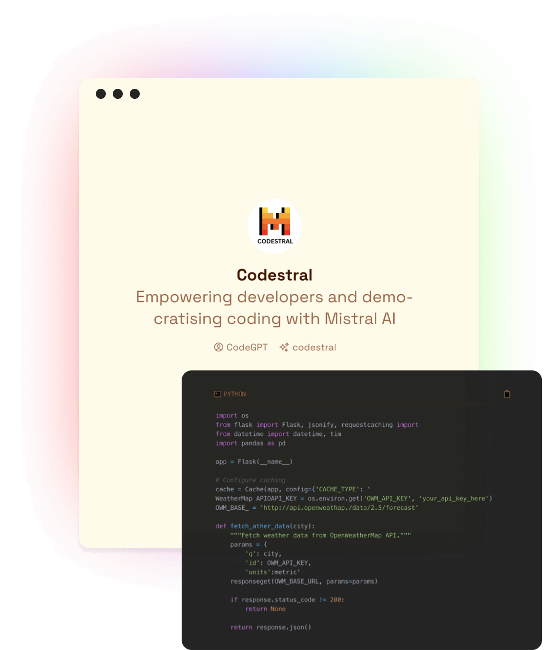 Try Codestral in your IDE | CodeGPT Try Codestral in your IDE | CodeGPT